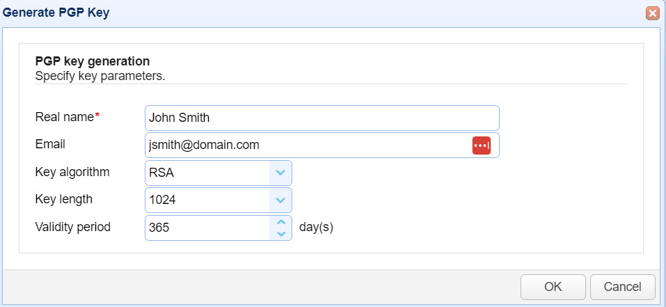 Generating a key pair