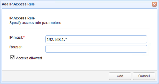 Setting IP based access