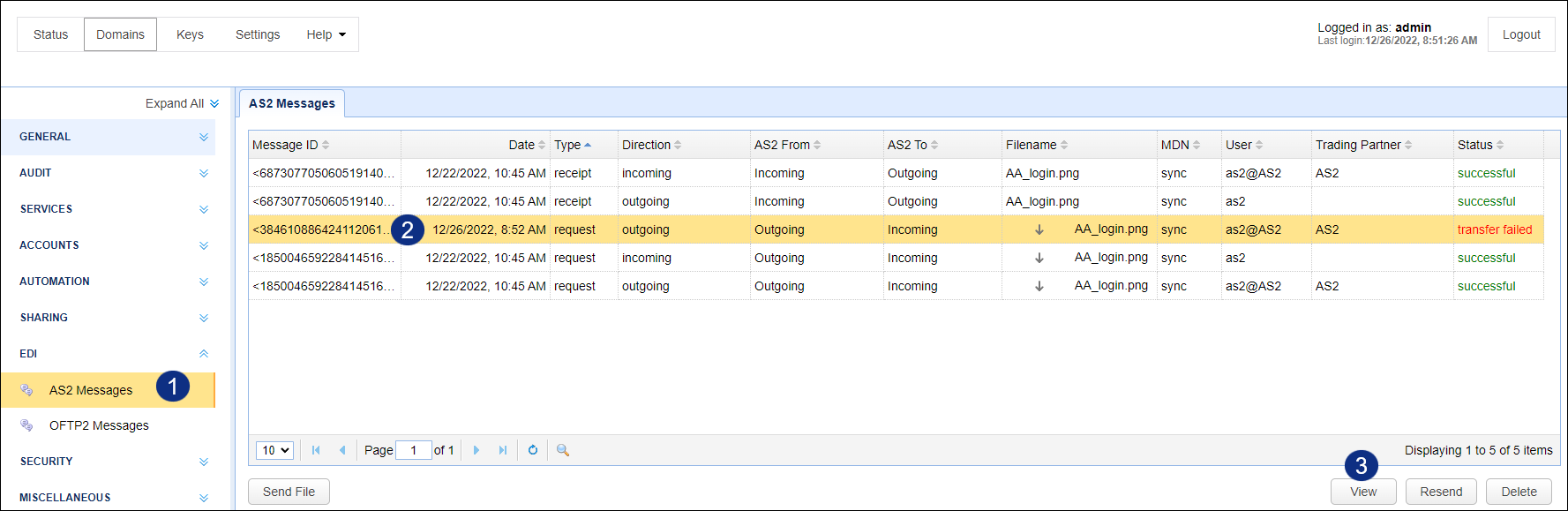 Common AS2 message errors