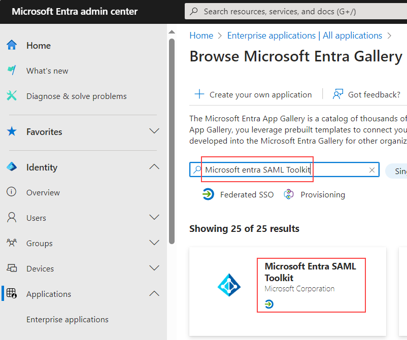 Entra ID Example using SAML