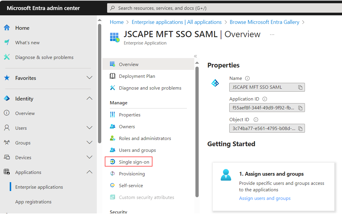 Entra ID Example using SAML
