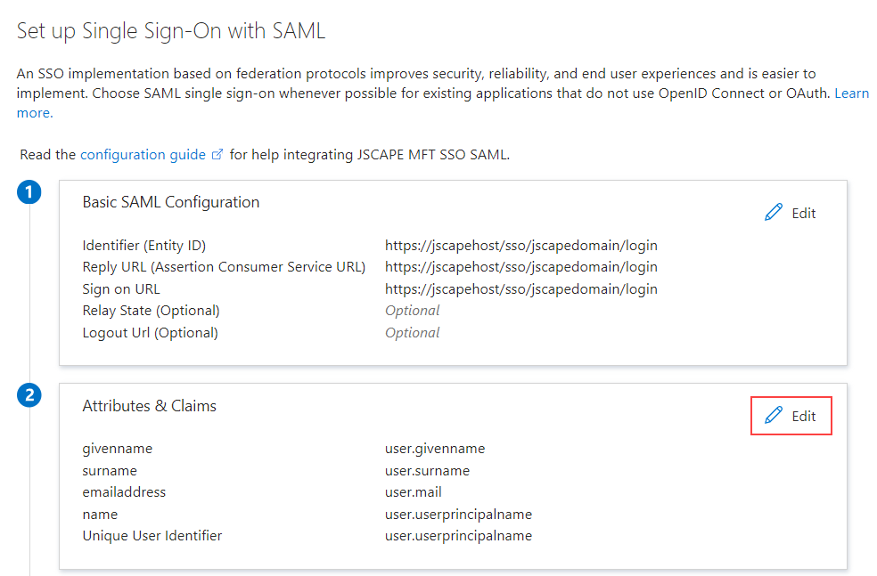 Entra ID Example using SAML
