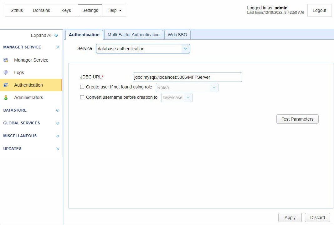 Administrator Authentication